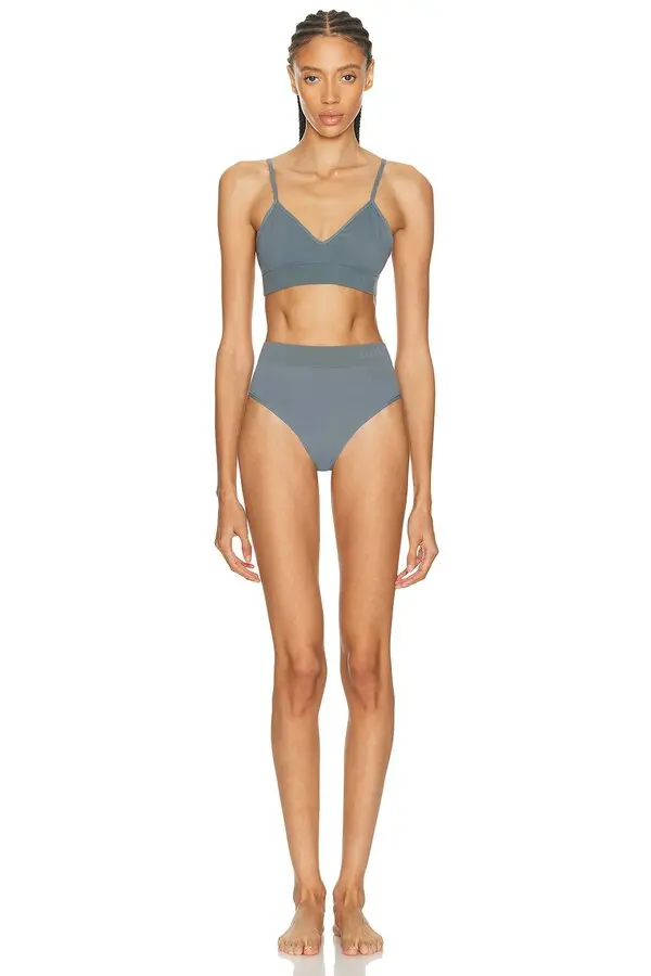 LDMA Low Show V Seamless Bralette - Slate