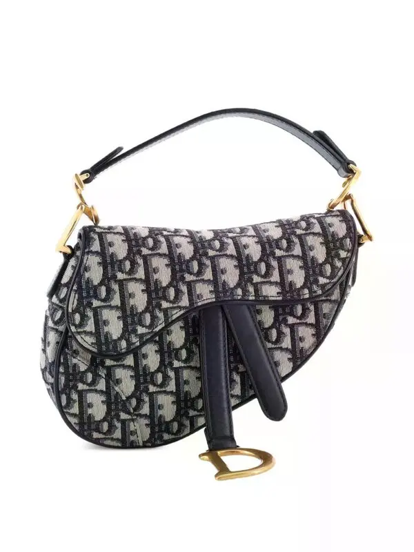 Dior Saddle Handbag Oblique Canvas Mini Shoulder Bag - Blue