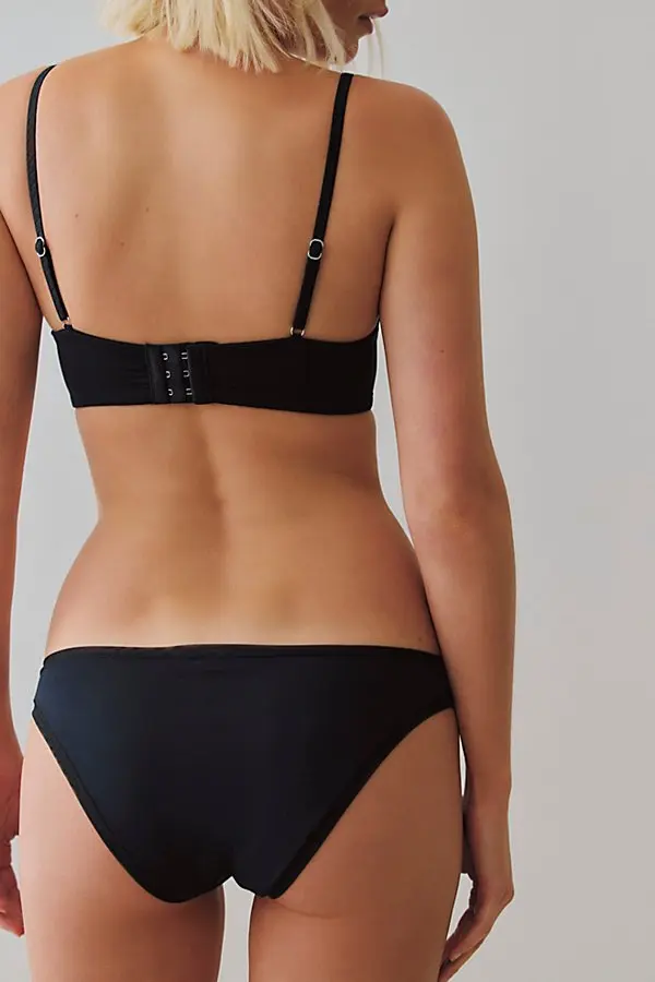 Free People Cool And Collected Modal Bikini Undies - Black