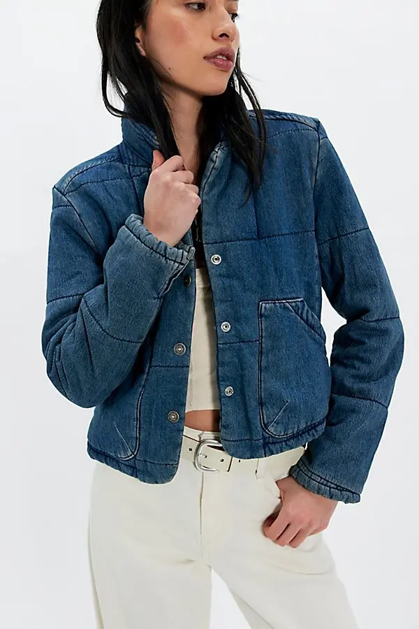Free People We The Free Lyra Denim Jacket - Night Ride