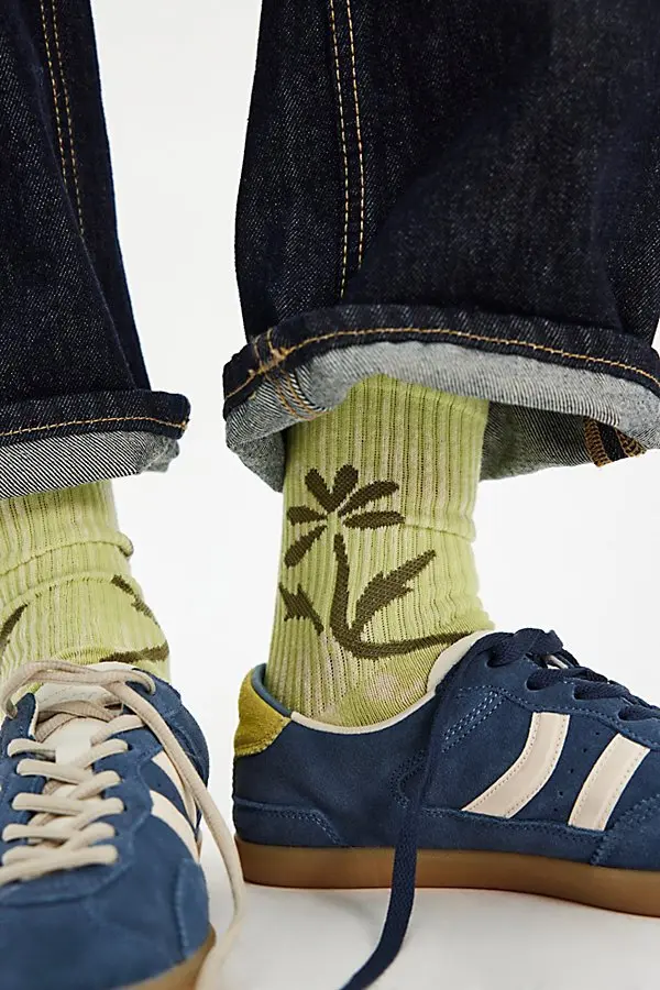 Free People Floral Sky Crew Socks