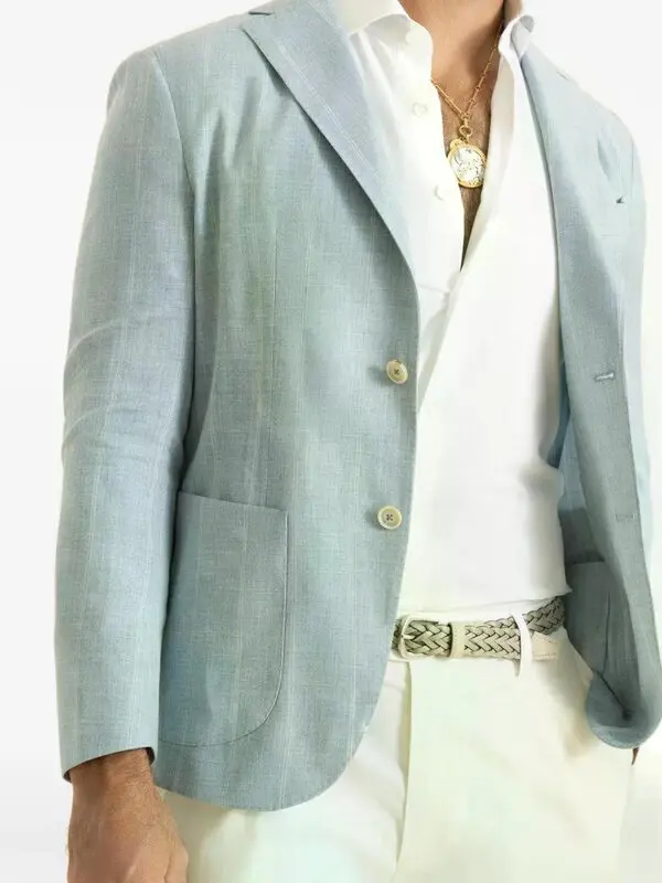 Eleventy Single-breasted Blazer - Blue