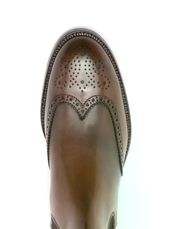 TOD'S Perforated Leather Ankle Boots