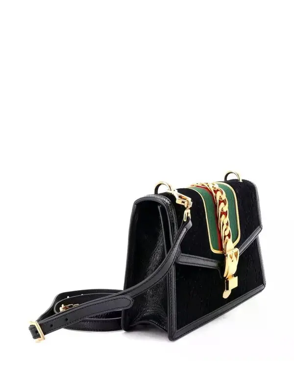 Gucci Sylvie Small Crossbody Bag Gg Velvet
