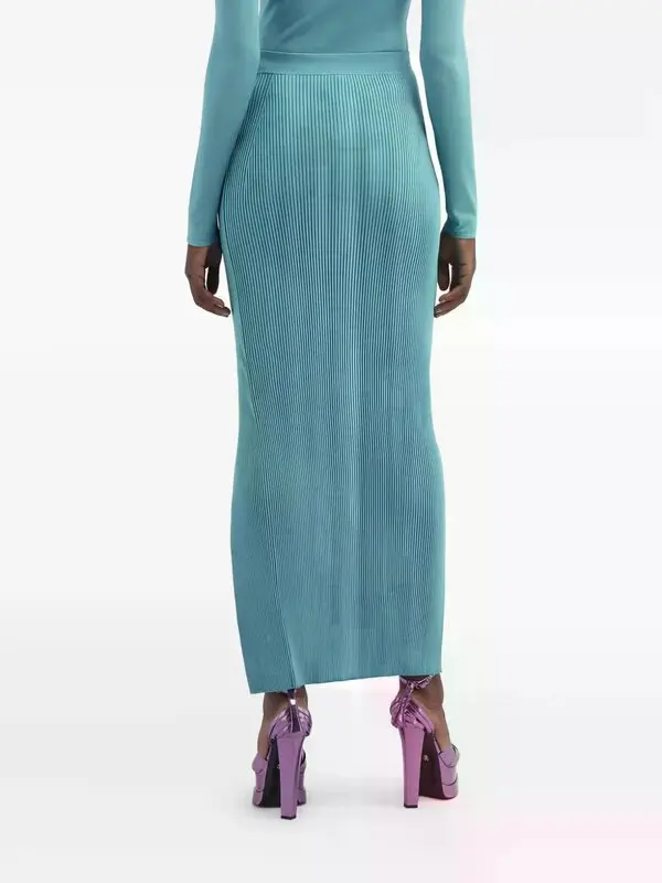 Roberto Cavalli Ribbed Knit Long Skirt