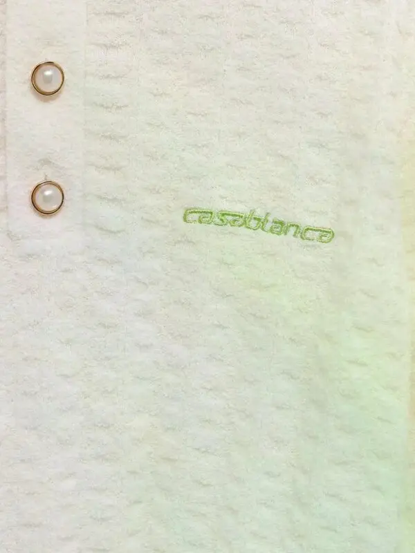 Casablanca Textured Buttoned Polo Shirt