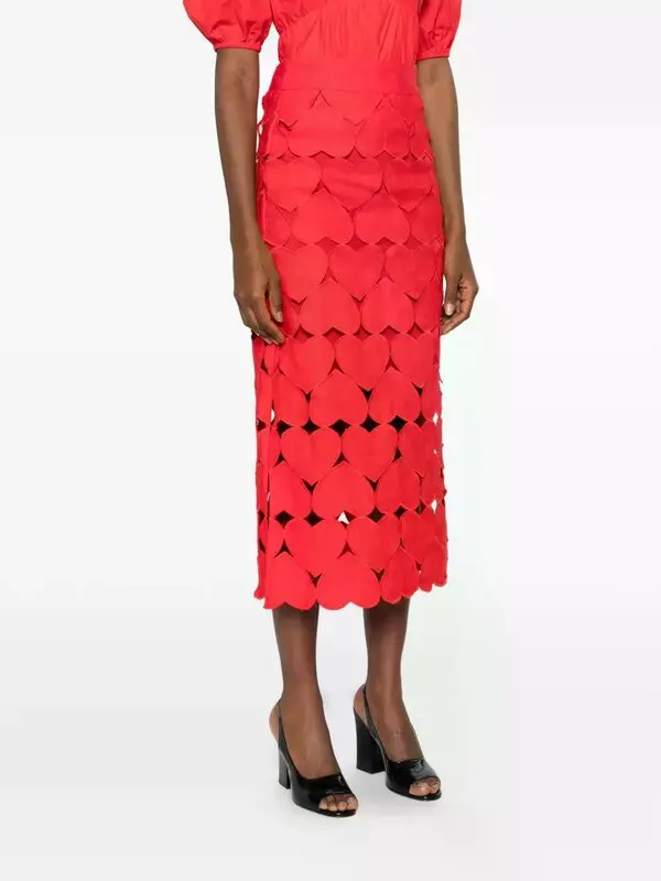 Farm Rio Heart Midi Skirt