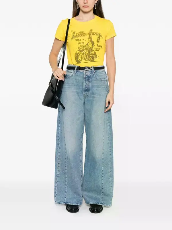 MOTHER Five-pocket Wide Leg Jeans