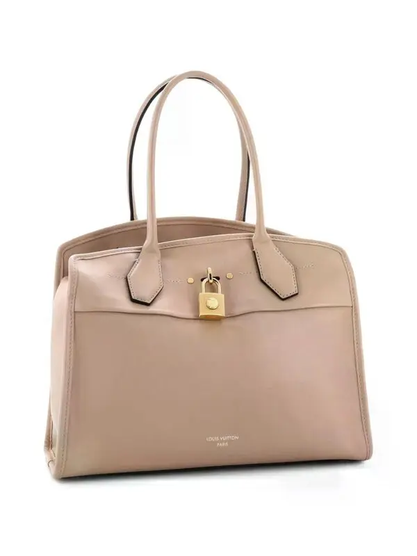 LOUIS VUITTON City Steamer Soft Handbag Leather Mm - Neutrals
