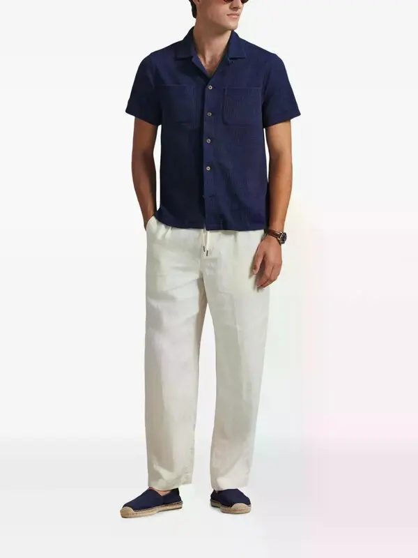 Polo Ralph Lauren Waffle-knit Camp-collar Shirt