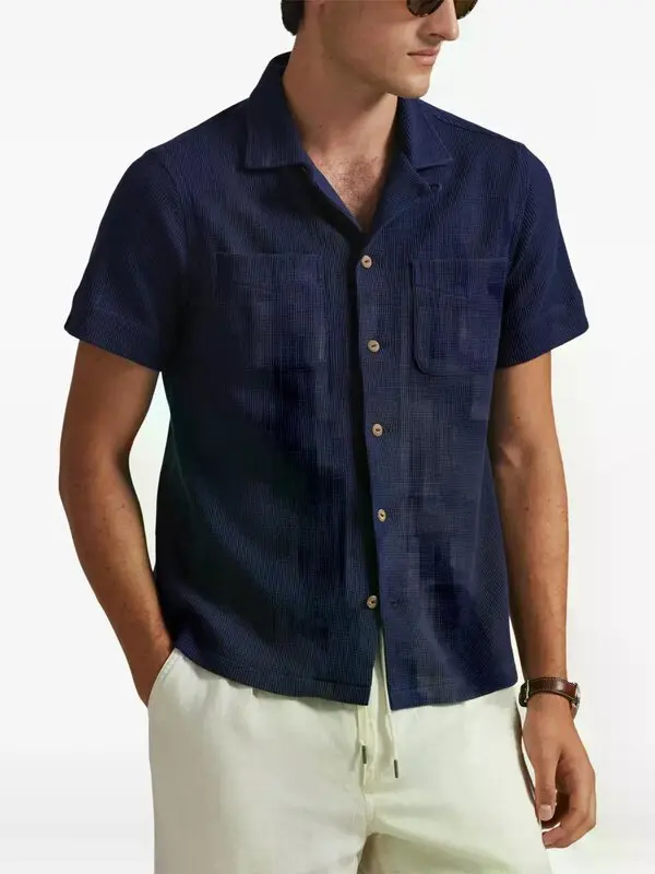 Polo Ralph Lauren Waffle-knit Camp-collar Shirt