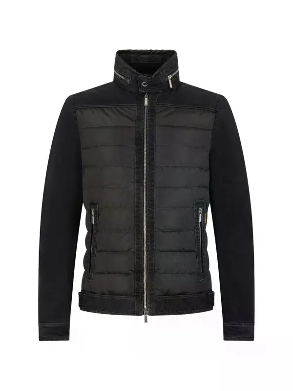 MOORER Zip-up Quilted Panel Jacket