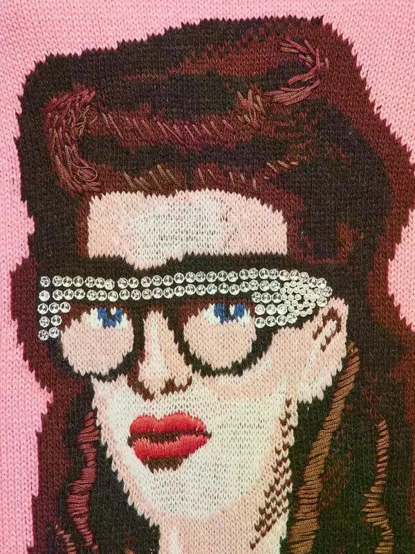 Gucci Crystal-embellished Portrait Sweater