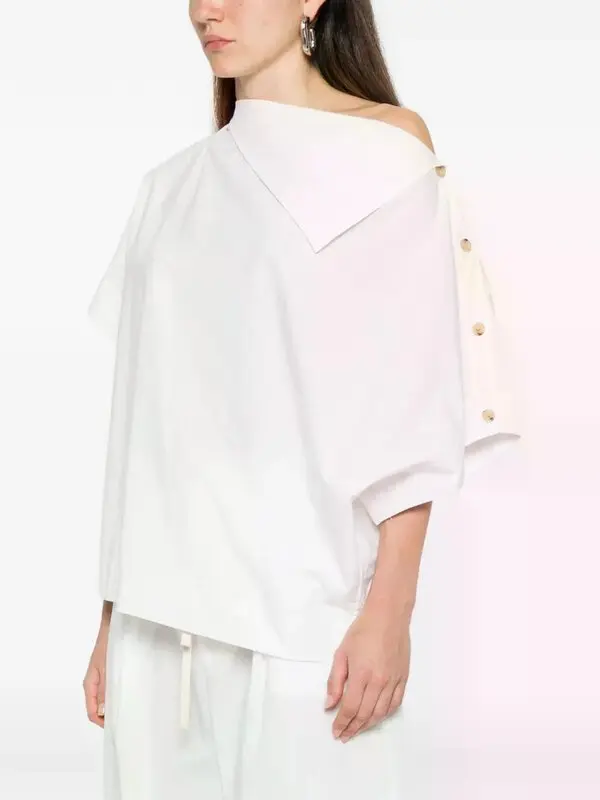 Soeur Issa Short-sleeve Blouse - White