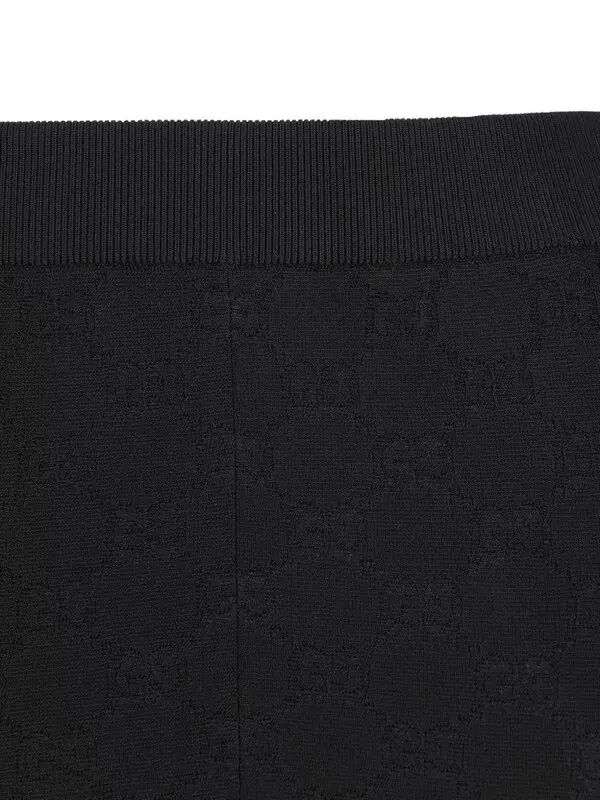Gucci Gg Motif Ribbed Leggings