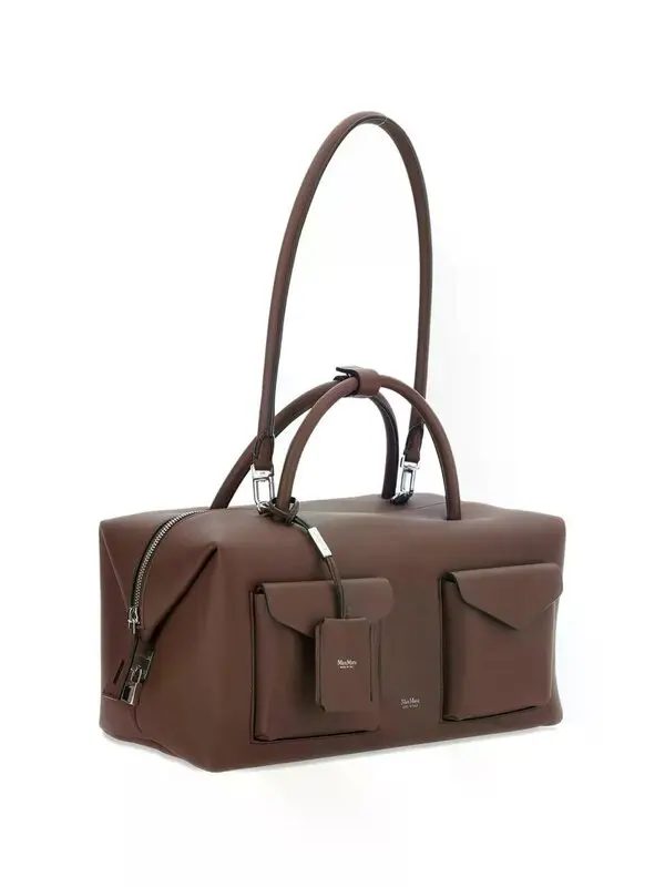 Max Mara Padlock Flap Leather Shoulder Bag