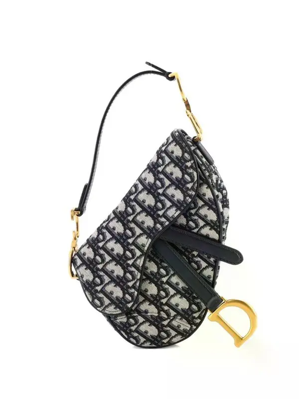 Dior Saddle Handbag Oblique Canvas Mini Shoulder Bag - Blue
