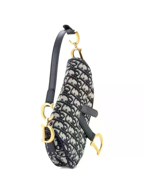 Dior Saddle Handbag Oblique Canvas Mini Shoulder Bag - Blue