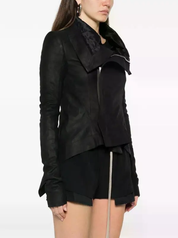 Rick Owens Naska Asymmetric Zip-up Biker Jacket