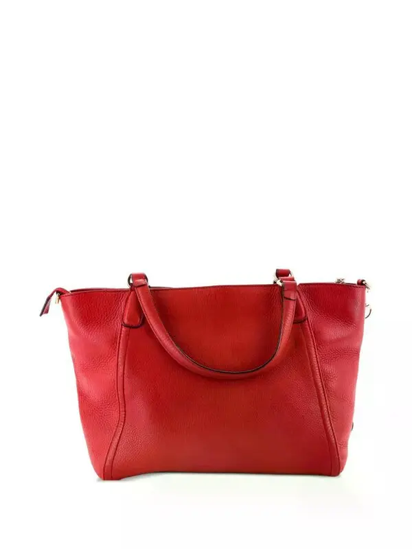 Gucci Soho Convertible Top Handle Leather Satchel - Red