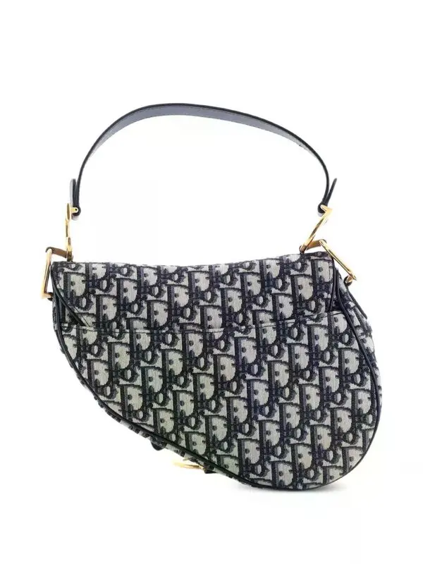Dior Saddle Oblique Canvas Medium Shoulder Bag - Blue