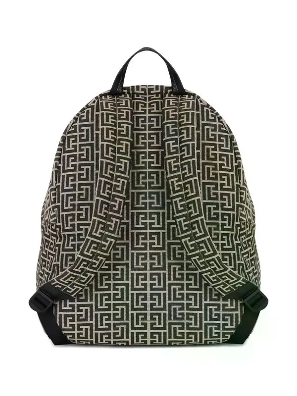 Balmain Pulse Monogram-jacquard Backpack - Black