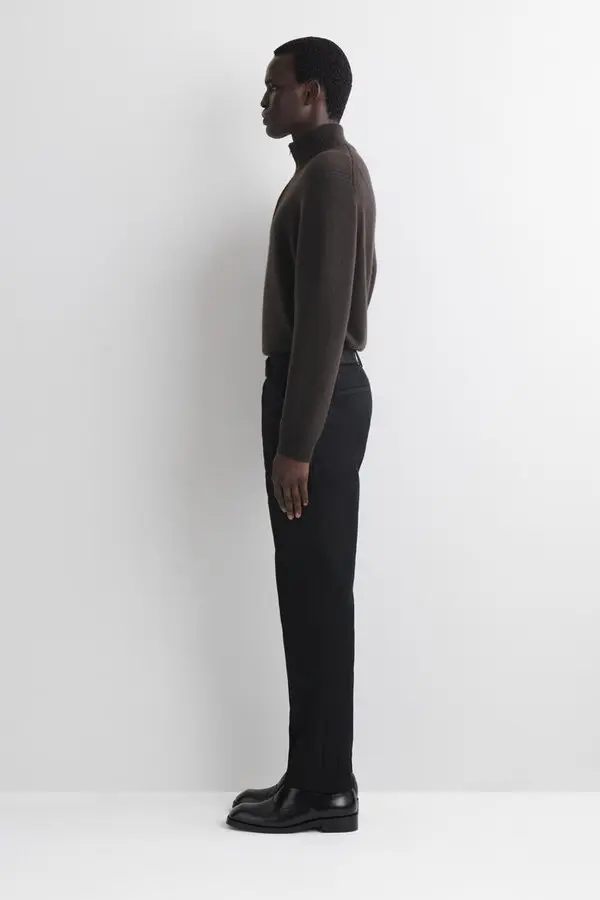Cos Belted Cotton Regular-fit Straight-leg Pants