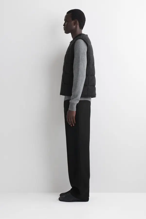Cos Padded Quilted Knit Merino Wool Vest