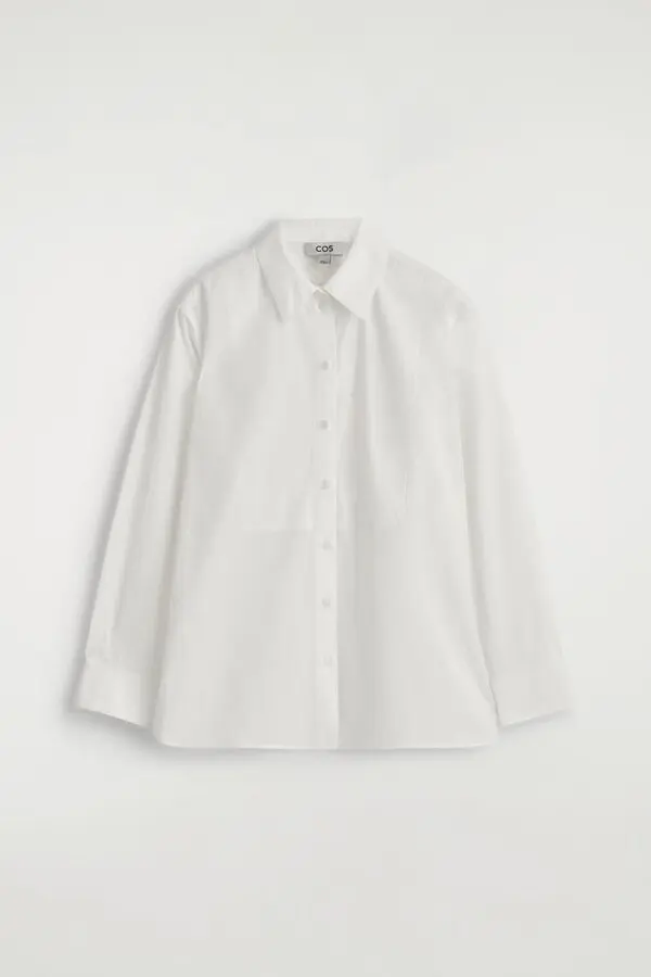 Cos Layered-collar Pima Cotton Shirt
