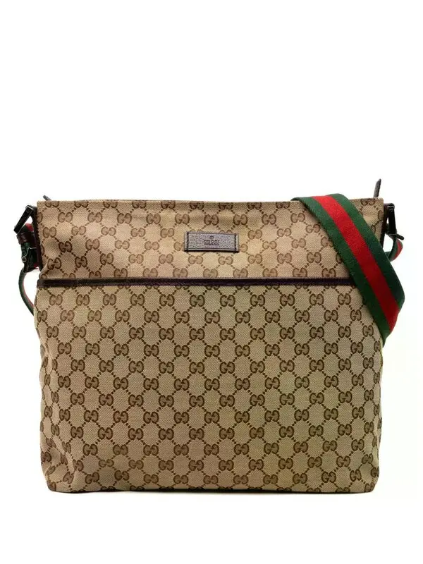 Gucci Gg Canvas Web Crossbody Bag