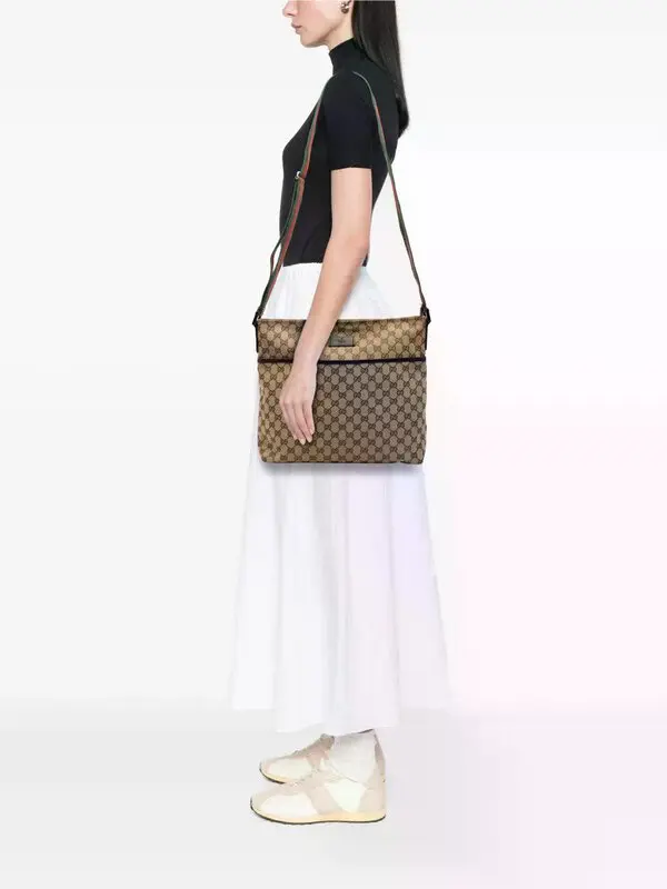Gucci Gg Canvas Web Crossbody Bag