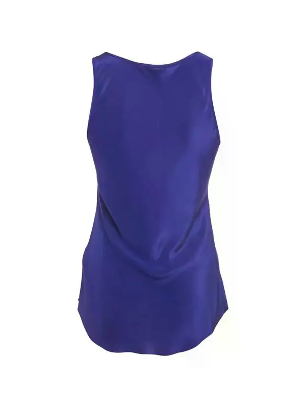 NICOLE FARHI Sleeveless Draped Top