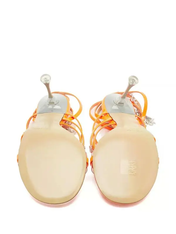 Mach & Mach Camille Leather Sandals - Orange