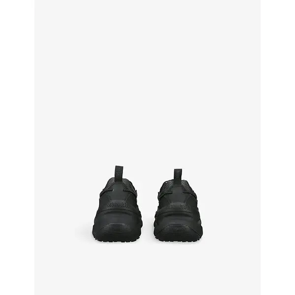 Moon Boot Lace Suede And Woven Trainers - Black