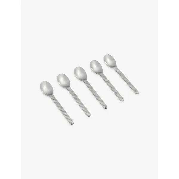HAY Sunday Stainless-steel Spoons Set Of 5 - Stainless Steel