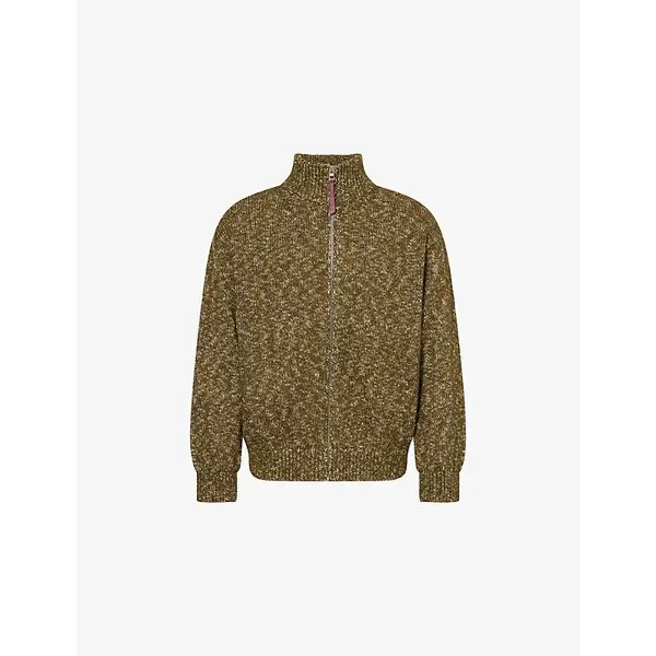 Loewe Anagram High-neck Knitted Cardigan