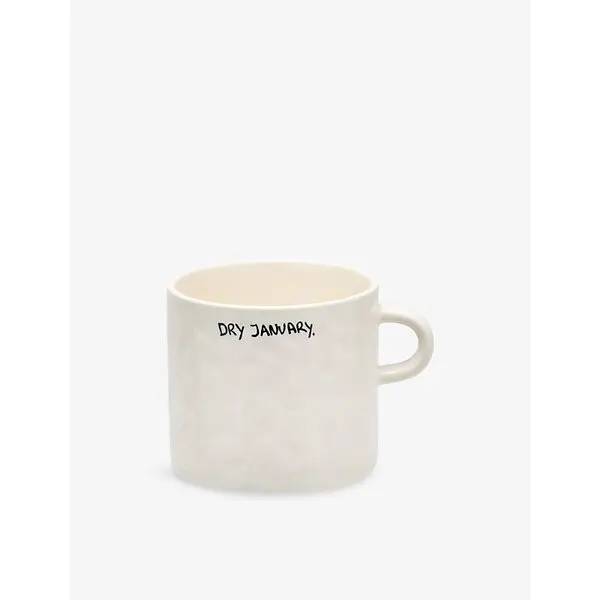 ANNA + NINA Dry January Ceramic Mug - Black
