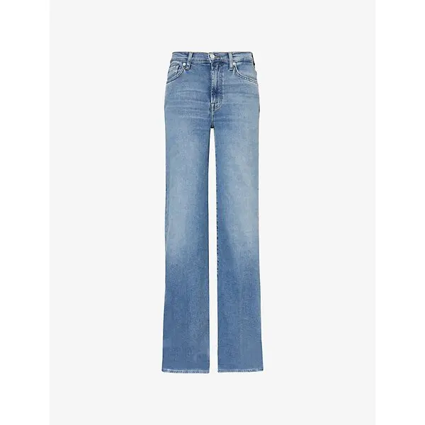 7 For All Mankind Modern Dojo Flared-leg Denim Jeans - Oceanstone