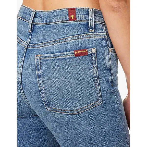 7 For All Mankind Modern Dojo Flared-leg Denim Jeans - Oceanstone
