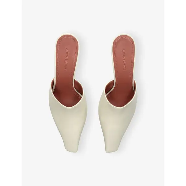 Amina Muaddi Jamie 80 Leather Mules