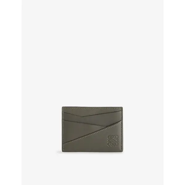 Loewe Puzzle Edge Leather Card Holder - Dark Khaki