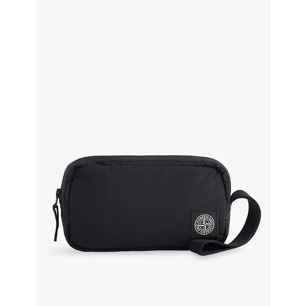 Stone Island Brand-patch Woven Pouch - Black