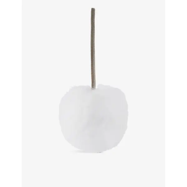 THE WHITE COMPANY Faux-fur Christmas Decoration 6cm - White