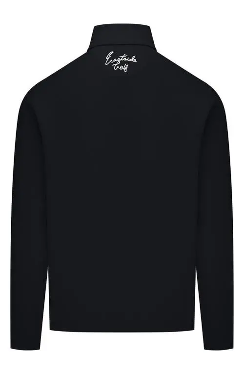 EASTSIDE GOLF Signature Logo Quarter Zip Pullover - Black