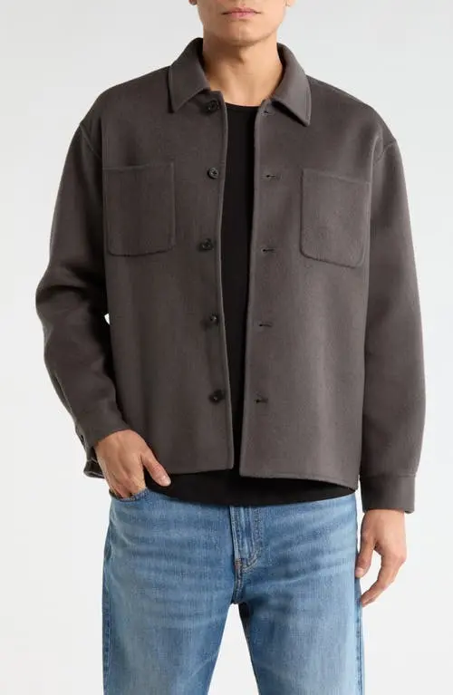 FRAME Double Face Wool Shirt Jacket - Grey