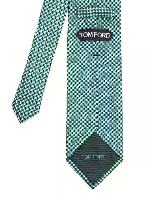 TOM FORD Patterned Neck Tie - Green