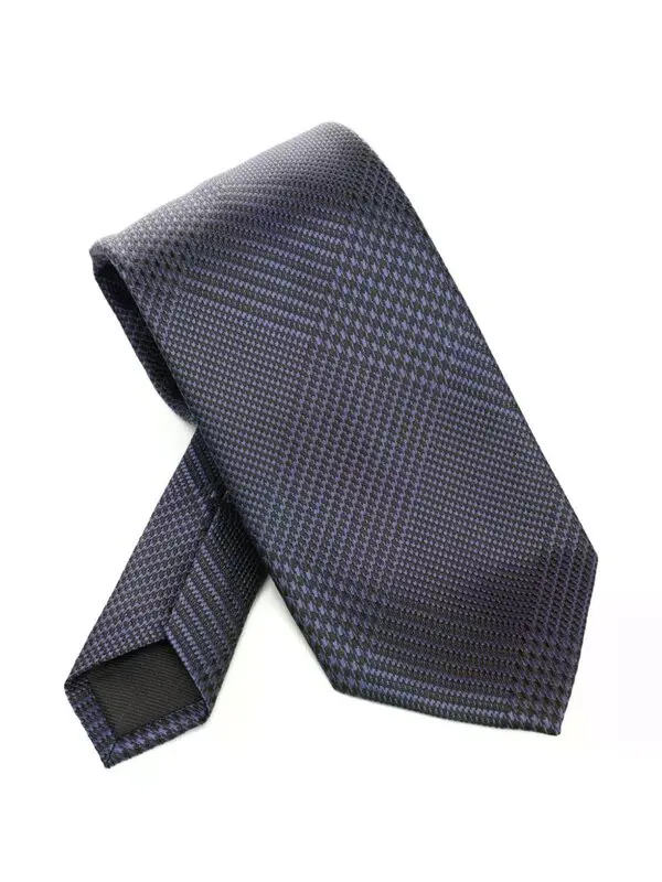 TOM FORD Patterned Silk Neck Tie - Blue