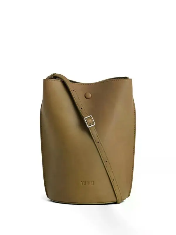 YU MEI Phoebe Leather Bucket Bag - Brown