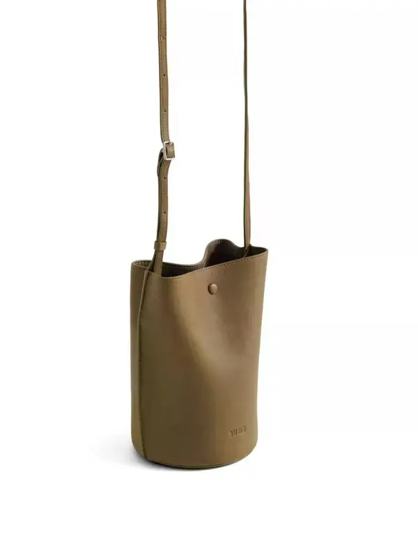 YU MEI Phoebe Leather Bucket Bag - Brown
