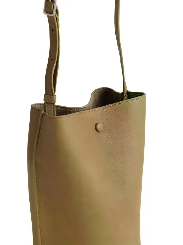 YU MEI Phoebe Leather Bucket Bag - Brown